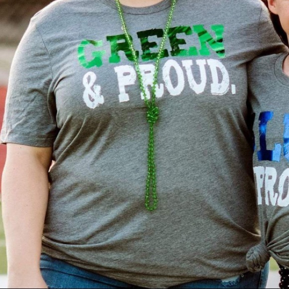 Glitzy Girlz | Tops | Glitzy Girlz Green And Proud Top | Poshmark